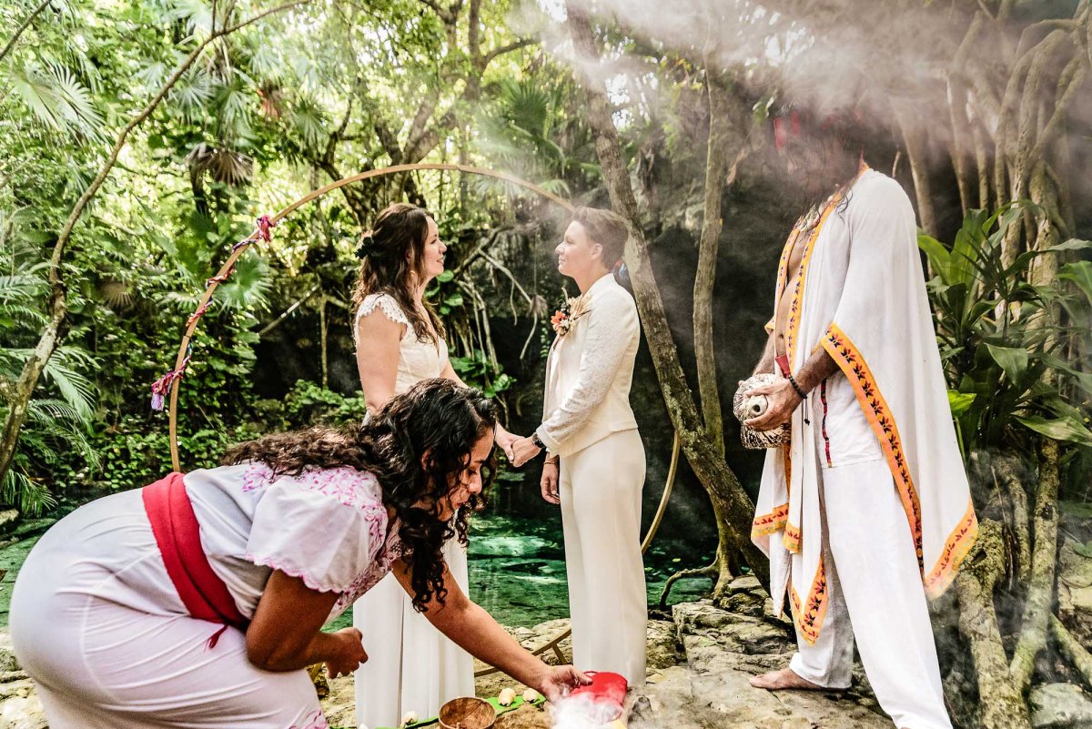 Jungle cenote wedding with Shaman Riviera Maya – Alessandro Banchelli ...
