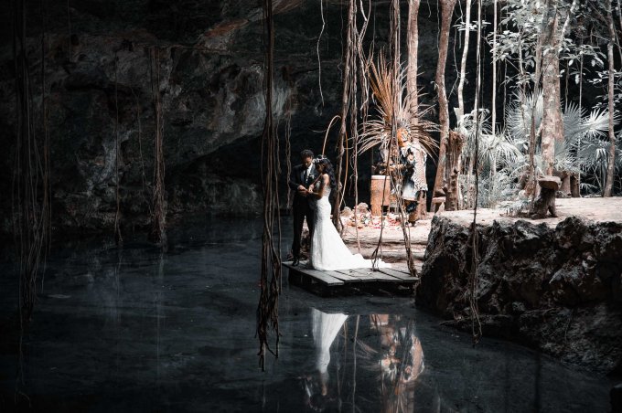 Cenote Small wedding Tulum Mayan ceremony – Alessandro Banchelli Mexico ...
